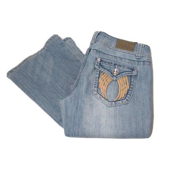 Premiere | Jeans | Premiere Rue2 Jeans Womens 78 Boot Angel Wings Flap ...